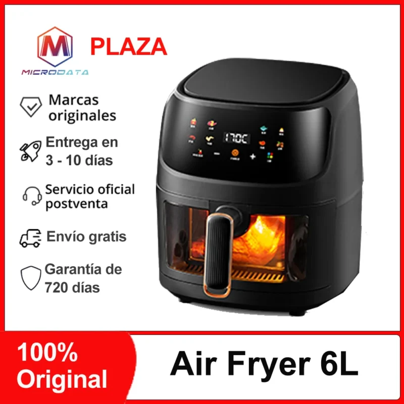 MicroData Air Fryer QF606 6L, Visible Oil Free Air Fryer, 6L Capacity ...